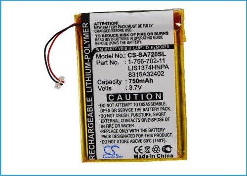 Li-Polymer Battery for Sony 1-756-702-12 NWZ-A826 1-756-702-11 ...