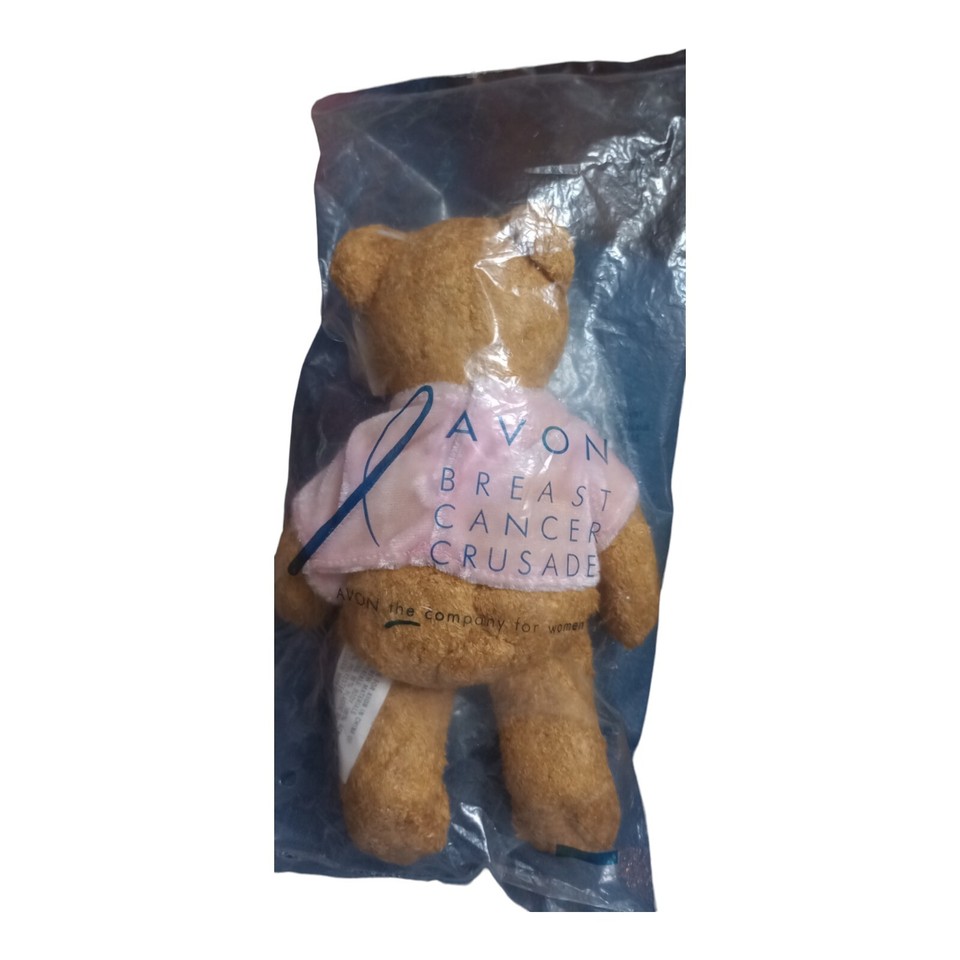 Avon Teddy Bear Plush Pink Ribbon Breast Cancer Awareness Stuffed ...