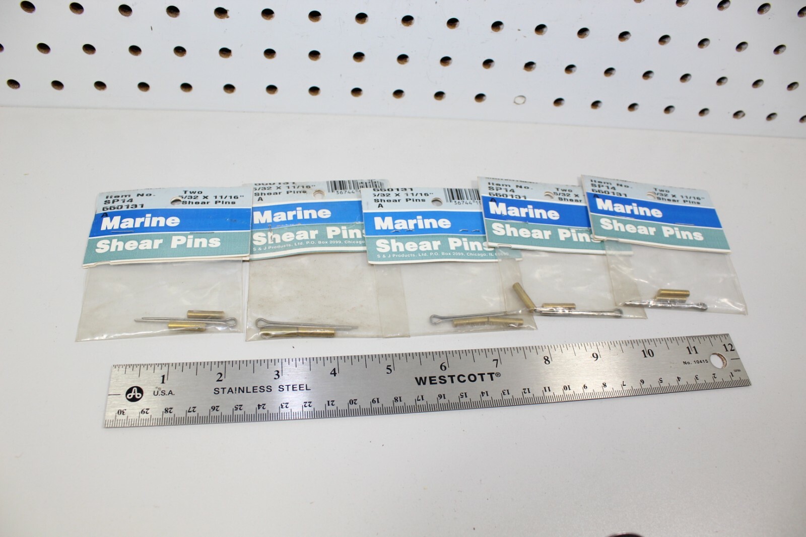 (5) Kit Nos Outboard Motor Shear/Drive Pins 5/32" x 11/16" S&J SP14 ...