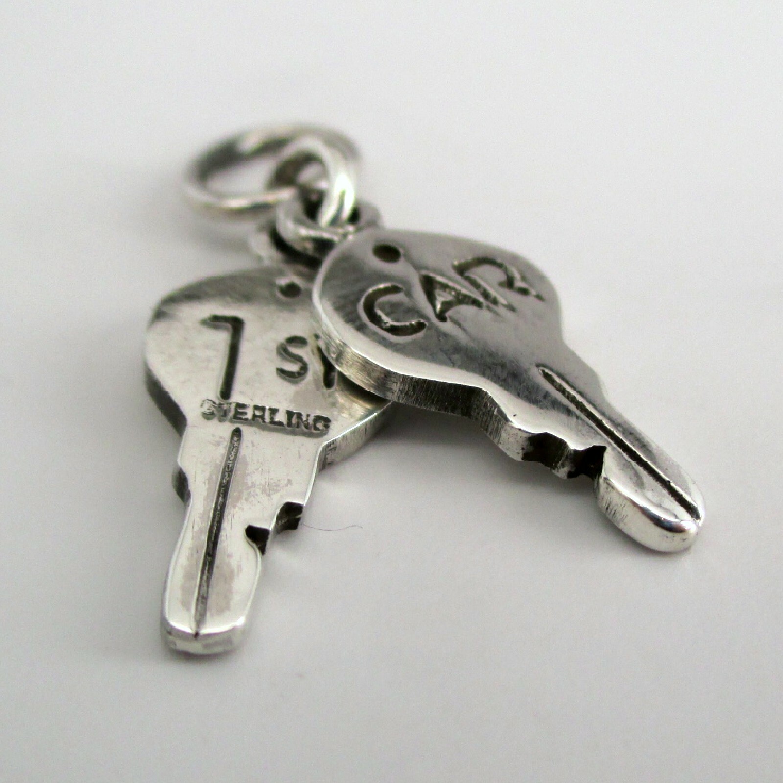 Sterling Silver FIRST CAR KEYS Charm for Bracelet NECKLACE Graduation ...