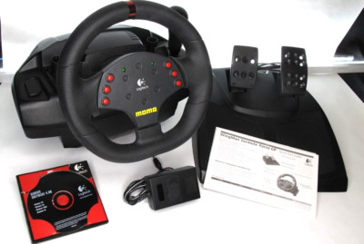 Logitech E-UH9 MOMO Racing Wheel Force Feedback Wheel And Pedals For PC ...