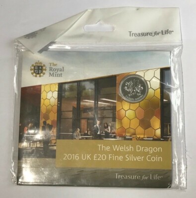 Simply Coins~ 2016 Fine Silver Twenty 20 Pound Coin The Welsh Dragon | eBay