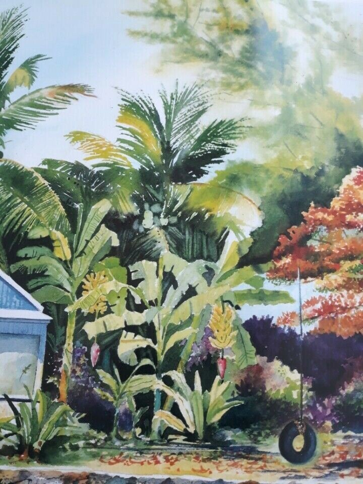 Land Across From The Light, SIGNED Tropical Print by Carol Garvin | eBay