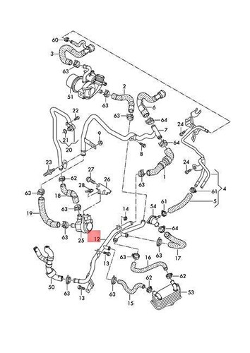 Genuine VW AUDI SKODA SEAT Arteon Beetle Cabrio Coolant Pipe ...