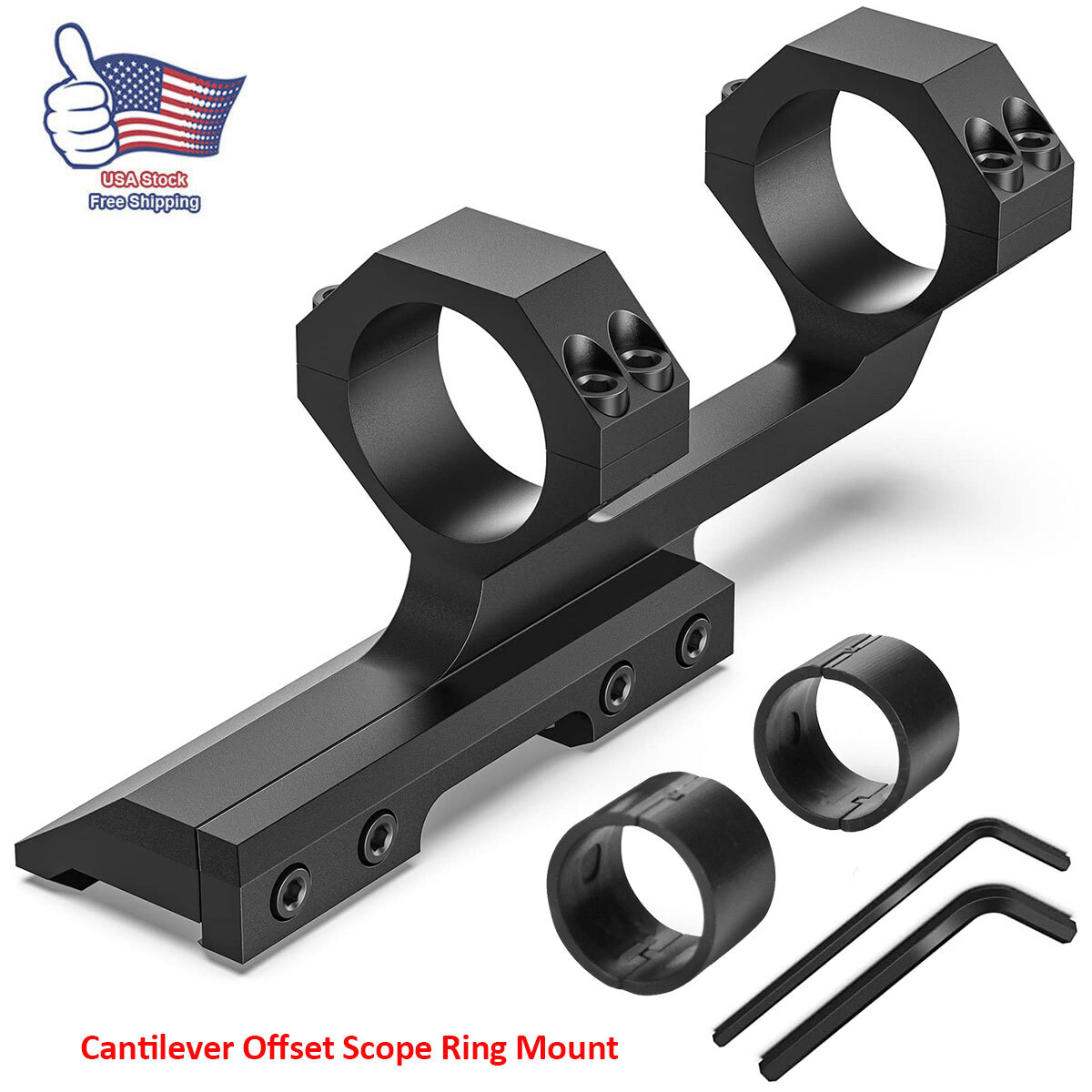 One Piece Cantilever Offset Scope Mounts 1"/30mm Dual Rings For ...
