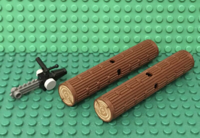 Lego City 2 Reddish Brown Logs With Grille,2x2 Stump Tile,Wood Logging ...