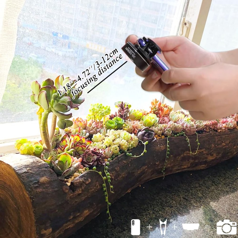 30-120mm Cell Macro Lens, for ipad,iPhone,Samsung, Android, Pixel,Macro ...