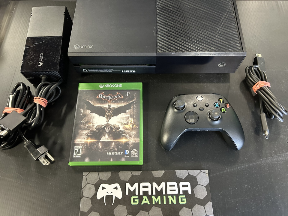 XBOX ONE Original 1 Black W/Batman Game & Controller Bundle Game System ...