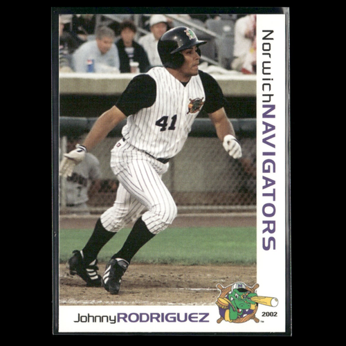 Johnny Rodriguez 2002 Norwich Navigators Team Set Baseball Card MLB NM ...