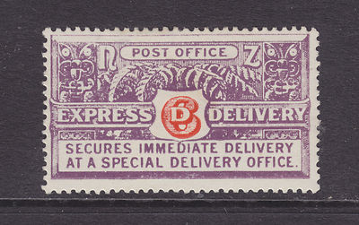 New Zealand SG E4 MLH. 1937-39 6p Special Delivery, Wiggins Teape Paper ...