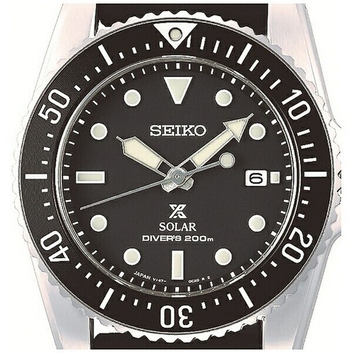 SEIKO Prospex SBDN075 Black Diver Scuba Solar Men's Watch New in Box | eBay
