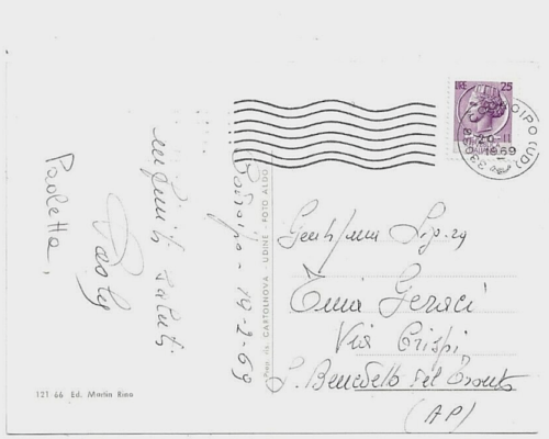 CARTOLINA DI UDINE ,CODROIPO - PIAZZA GARIBALDI viaggiata 1969 | eBay