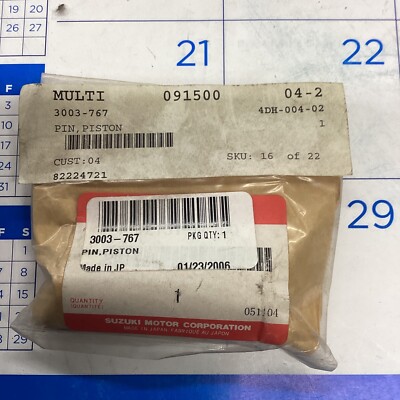 Suzuki Piston Pin Part Number - 3003-767 | eBay