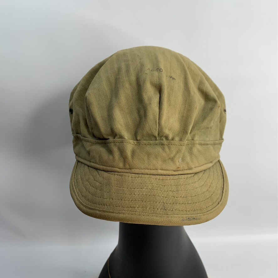 US Army WWII OD HBT Field Cap Combat Fatigue Hat Herringbone Twill ...