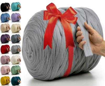 Pure Merino Wool Yarn Roving Chunky Felting Spinning Arm Knitting Kraft ...