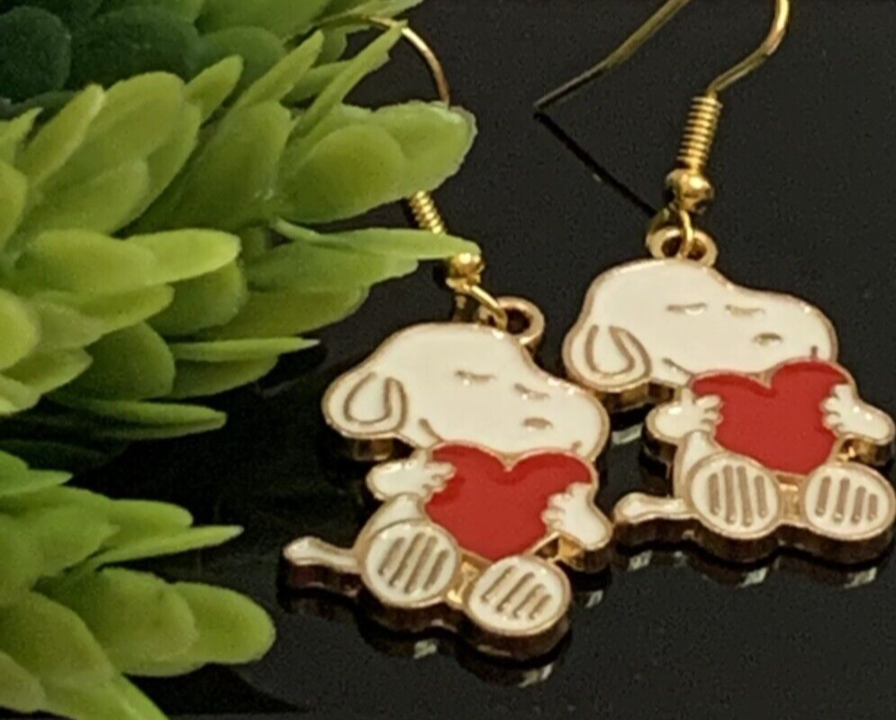 Snoopy Earrings, Gift Idea, Peanuts Earrings, Snoopy, Cute Earrings ...