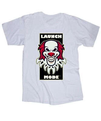 Launch Mode Clown Skateboard Surf BMX Snowboard Wakeboard Ride white T ...