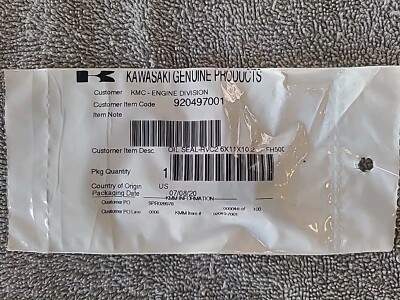 Genuine Kawasaki 92049-7001 Oil Seal Fits FH FR FS FX Series OEM | eBay