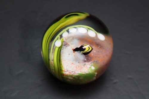 Orient & Flume Studio art glass paperweight SIGNED Bumblebee Bee ...