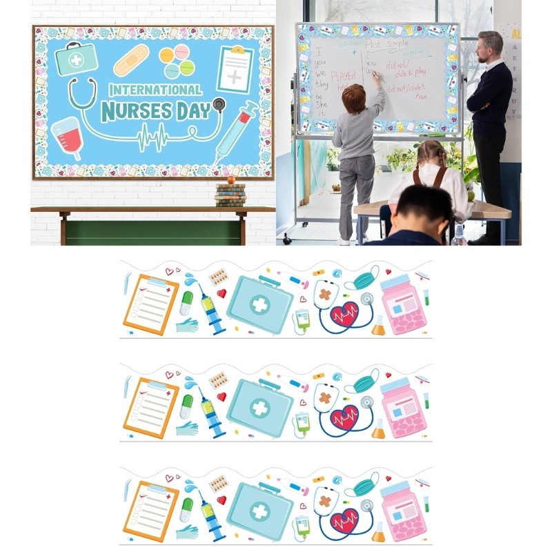 Nurse Day Border Trim Sticker Wall Sticker 59ft Long Healthcare Border ...