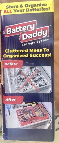 Battery Daddy Storage Organizer Case with Tester holds 180 Batteries ...