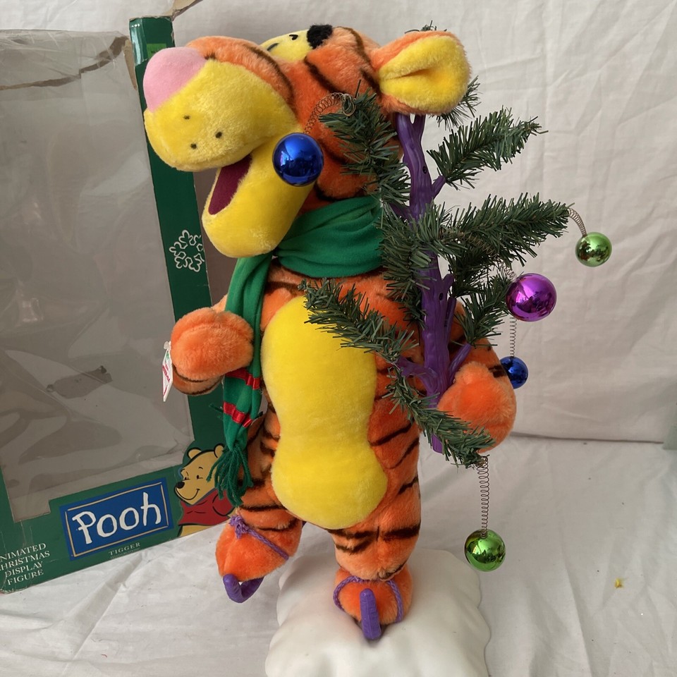 1996 Animated Christmas Figure Skating Tigger Telco 25" Disney Plus ...