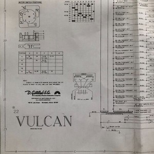 Gottlieb Vulcan Pinball Machine Schematic | eBay