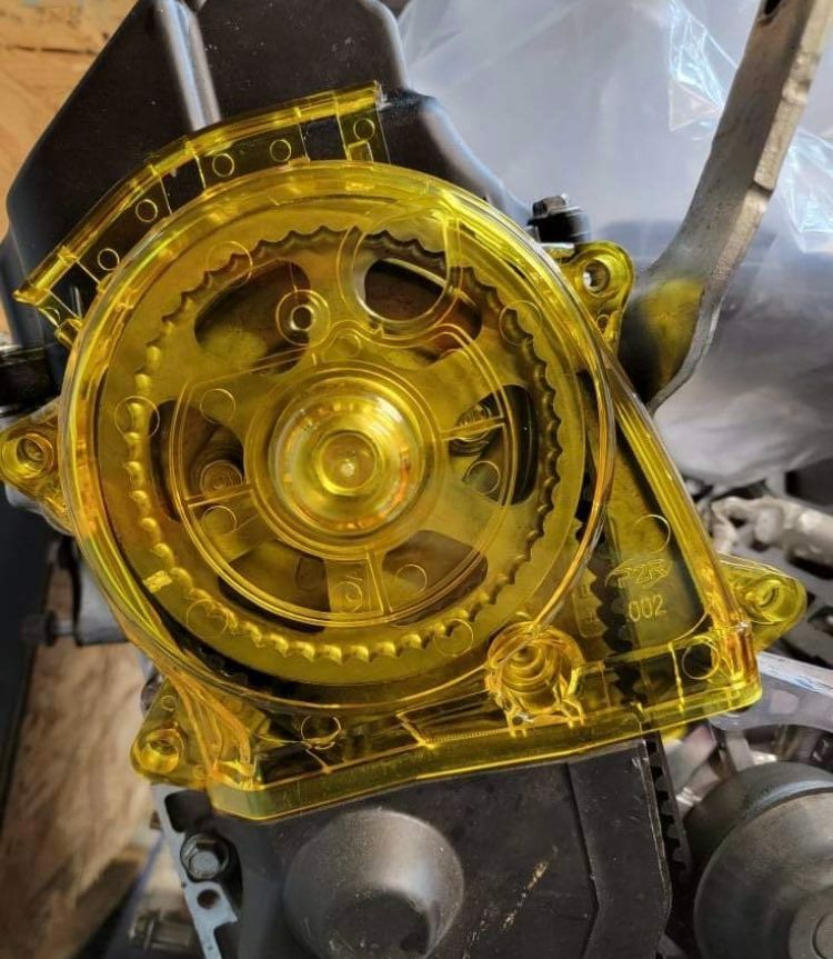 P2R Transparent Gold Upper Timing Covers Fits 03-22 Acura MDX J35A5 ...
