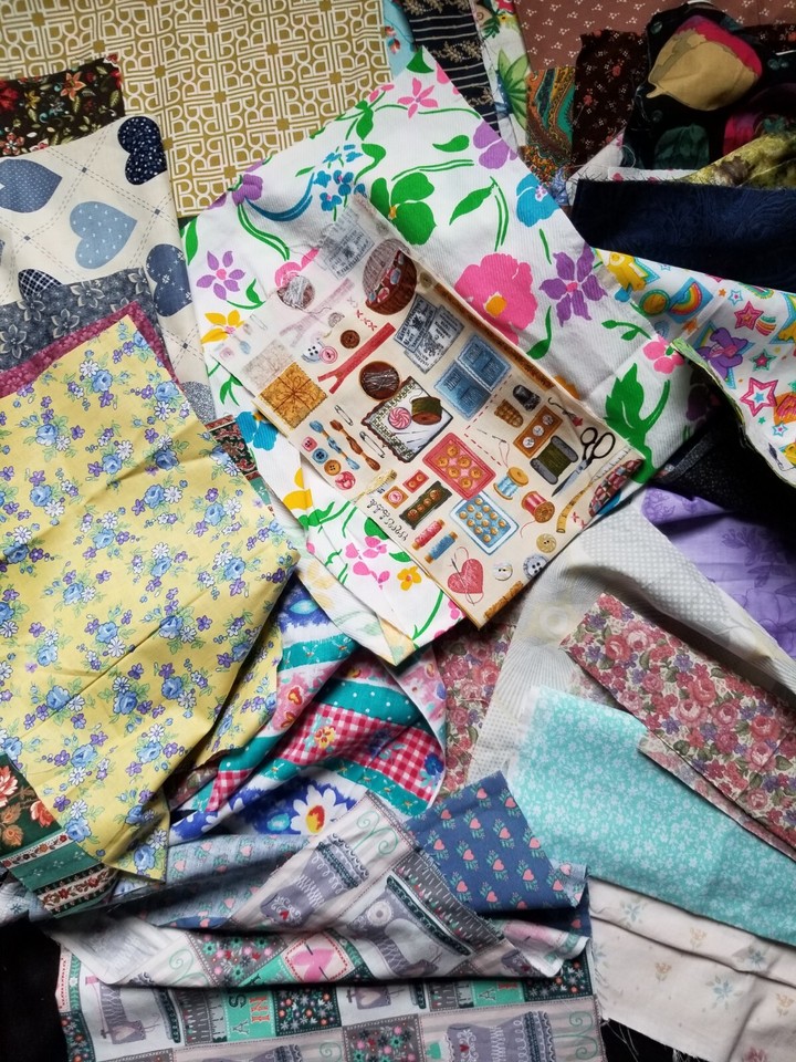 Grab Bag Vintage And New Quilting Cotton Fabric Moda Many Designers ...