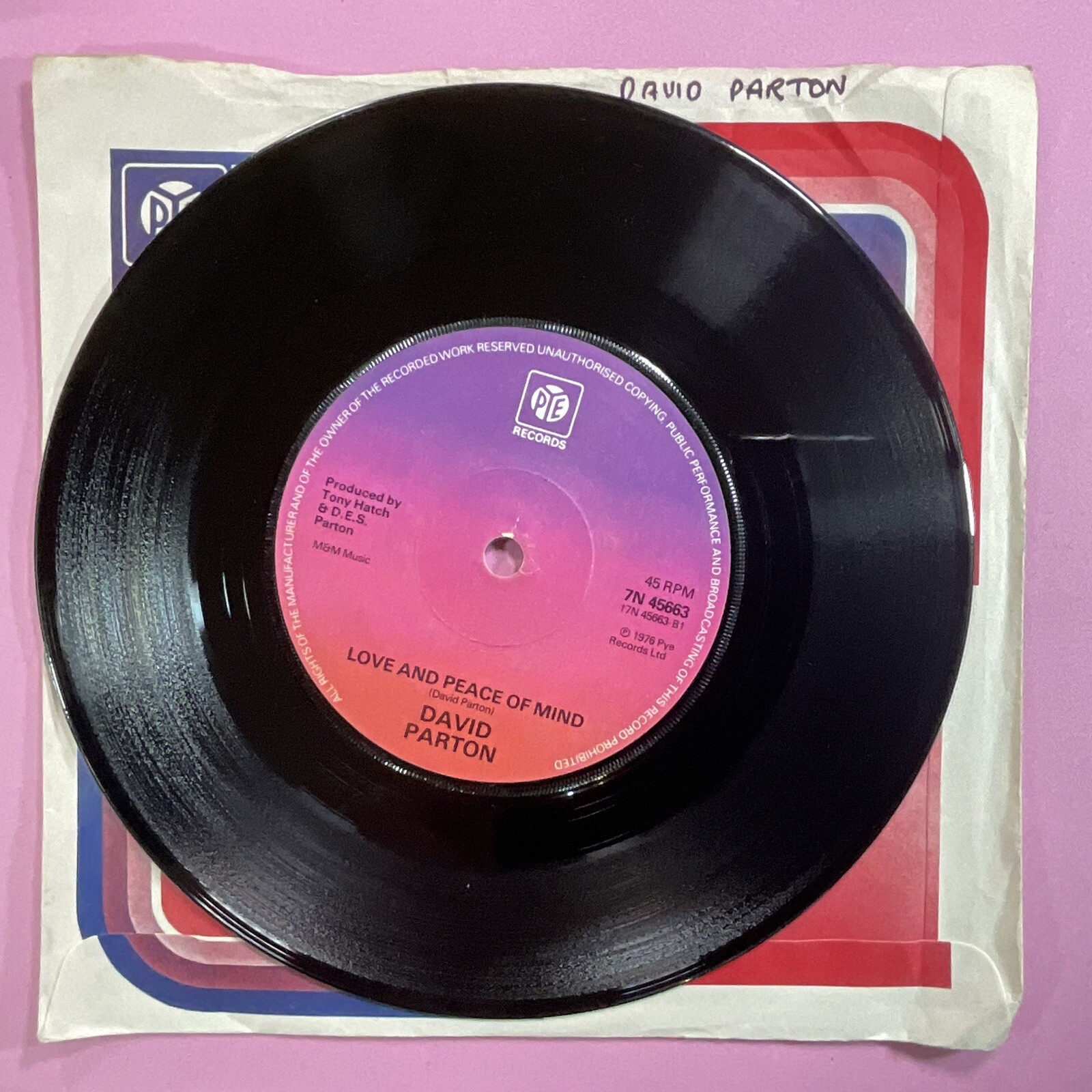 David Parton, Isn't She Lovely, 7" Pye Records | eBay