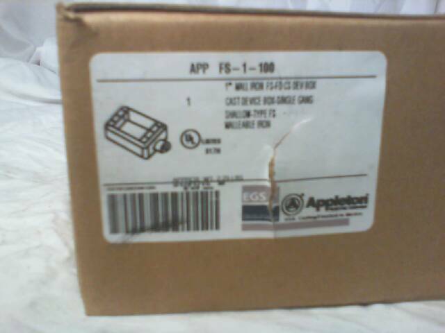 Appleton FS-1-100 1 Gang Malleable Iron Device Box 1" - New In Box | eBay