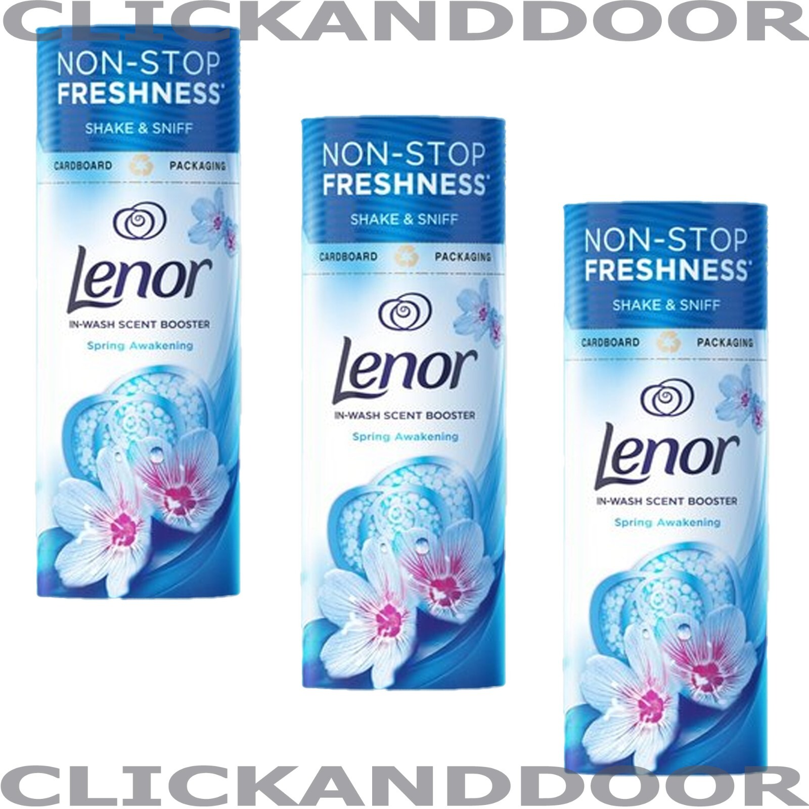 3 X Lenor Laundry Perfume In-Wash Scent Booster Beads Shake & Sniff Non ...