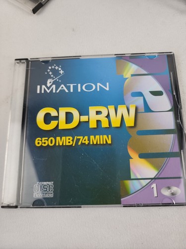 Imation 650MB 74 Min CD-RW Disc. 1x-4x Compatible New Single CD-RW ...