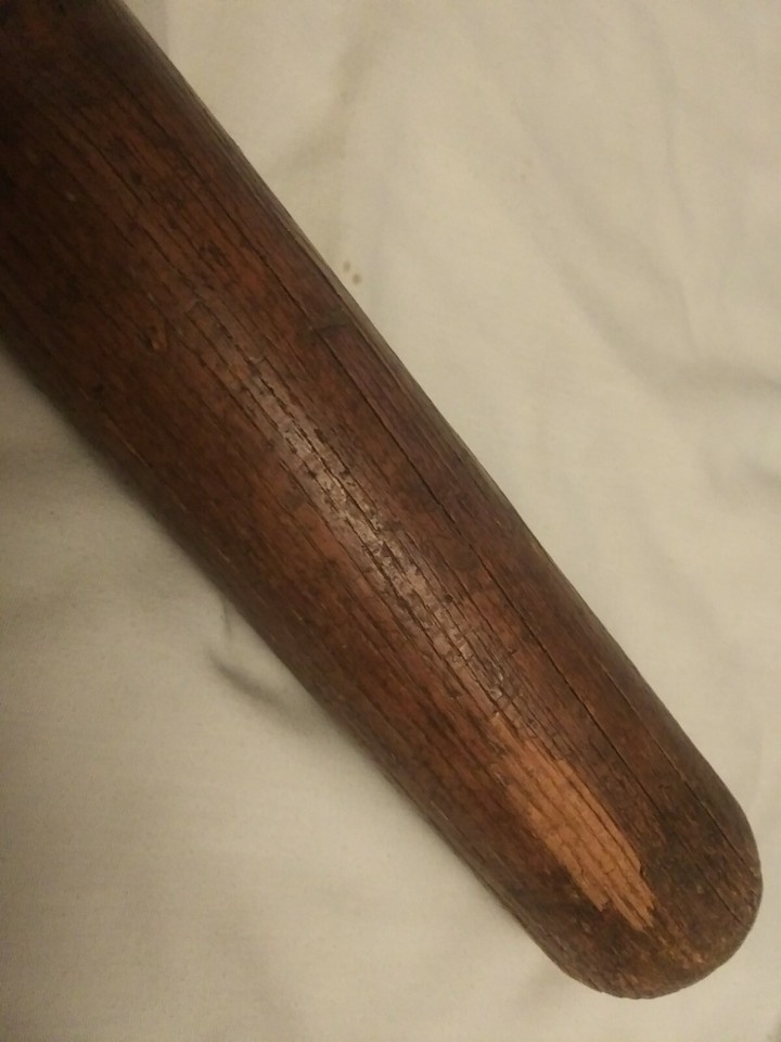 Antique Vintage Baseball Bat Hand Turn Rare 33" 34 oz. Unique Handle No ...