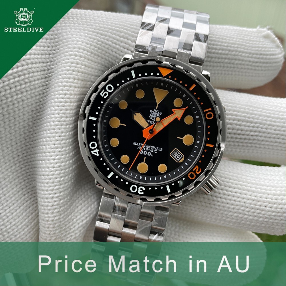 Steeldive SD1975, TUNA, NH35, Sapphire, 'Honeycomb', Diving, 5-Link ...