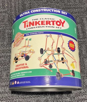 2002 Tinker Toys Ultra Construction Set 229 Original Pieces + More ...