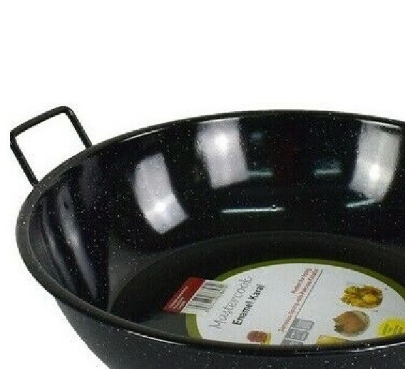 26cm Enamel Karai Wok Heavy Duty Frying Kadhai Kadai Karahi Dish Pan ...