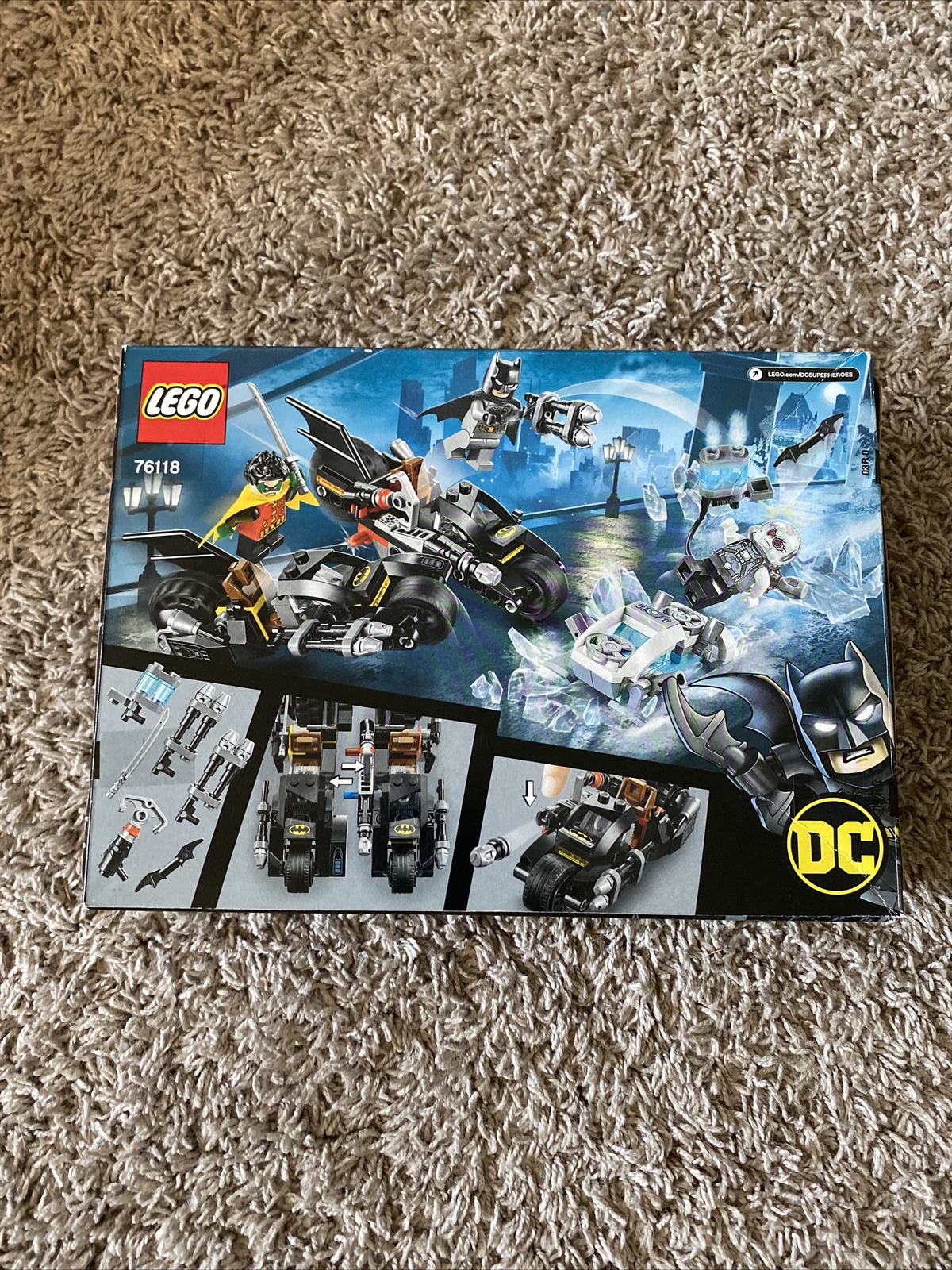 LEGO 76118 DC Super Heroes Batman Mr. Freeze Batcycle Battle | New ...
