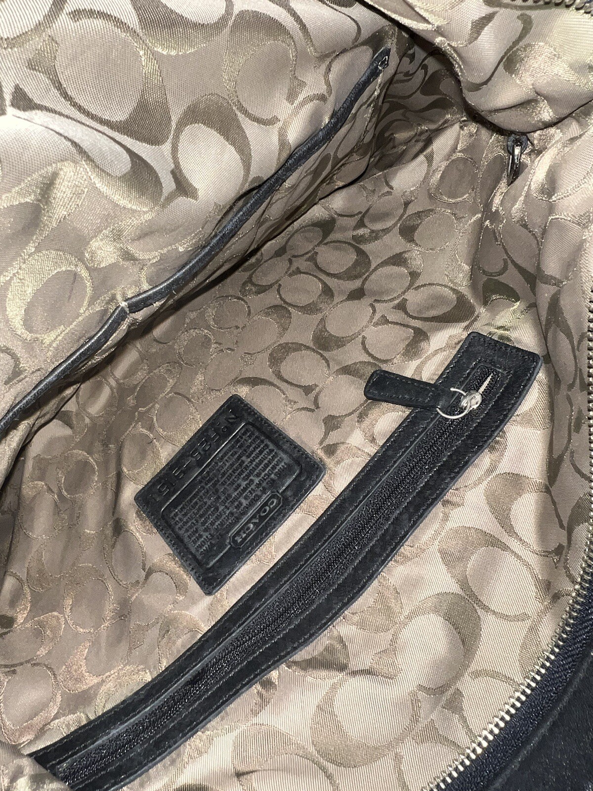 Coach 9151 Vintage XL Leather Duffle Hobo Bag Black - Gem