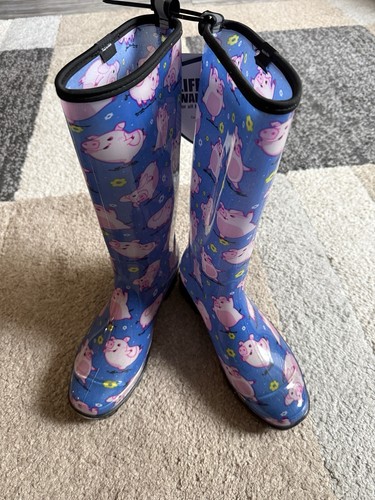 Hisea Womens rain boots - Cute Pigs | eBay