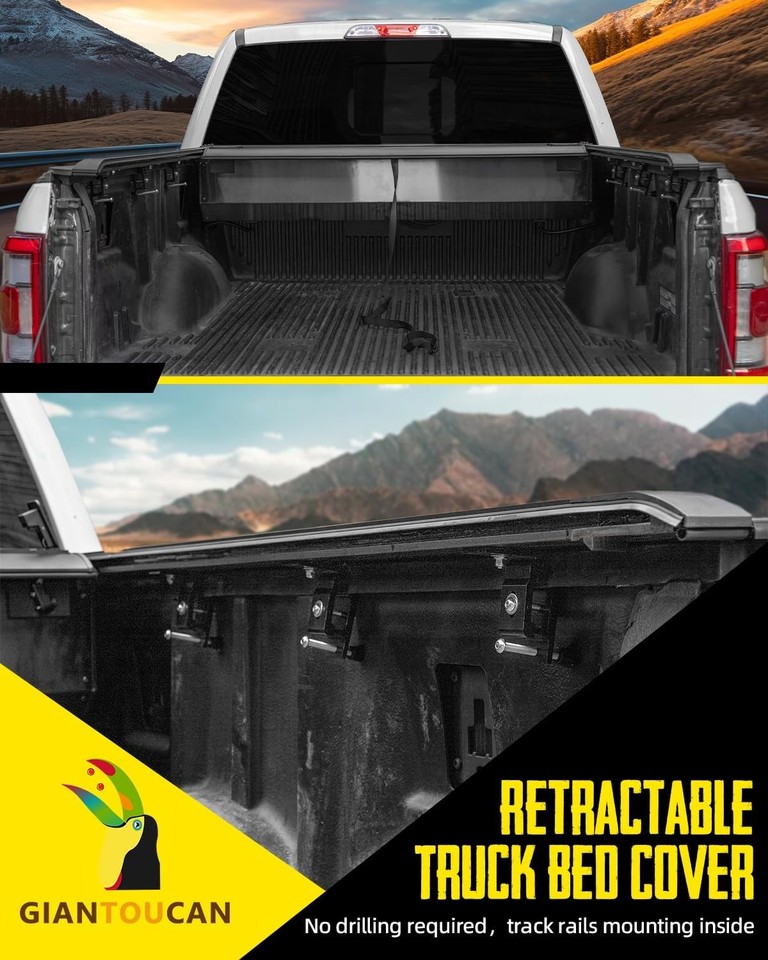 Retractable Tonneau Cover For 2003-2026 Dodge Ram 1500 2500 3500 6.4FT ...