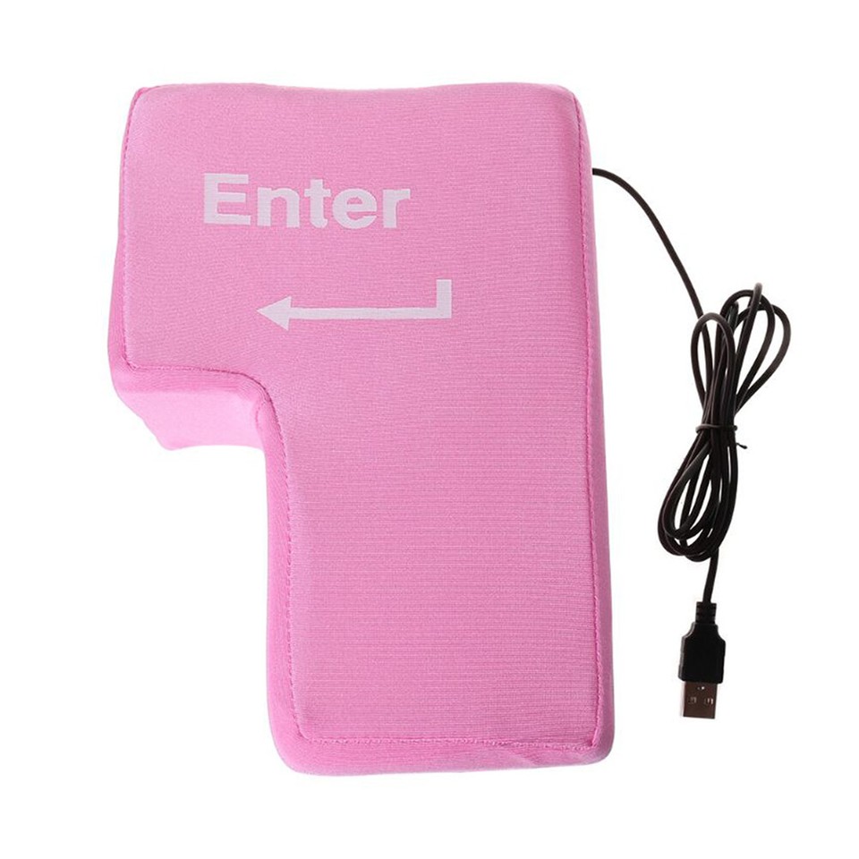 HOT Anti-Stress Computer Huge Enter Key Giant USB Keyboard Vent Button ...