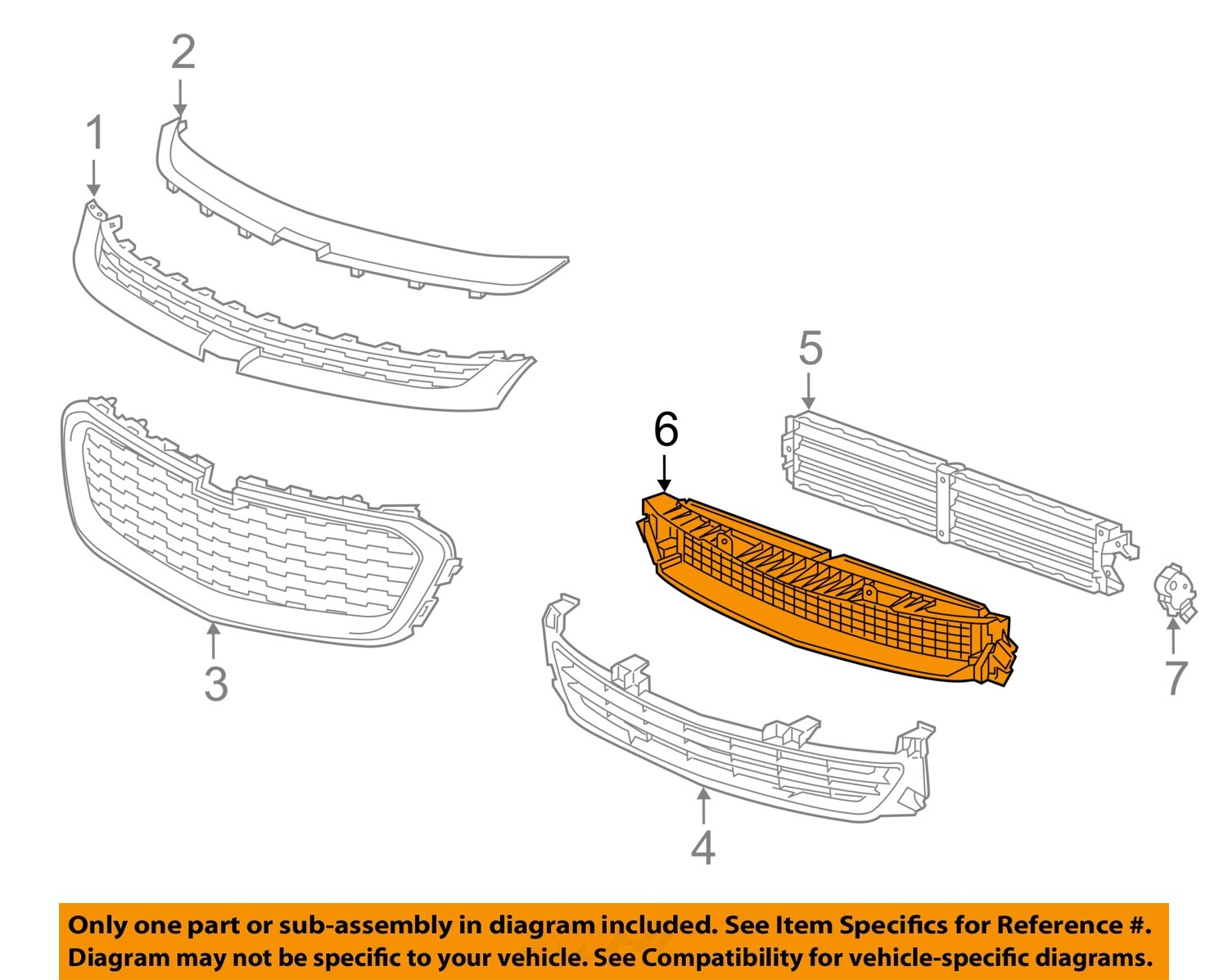 2014-2015 MALIBU FRONT GRILLE SHUTTER NEW GM # 23478032 | eBay