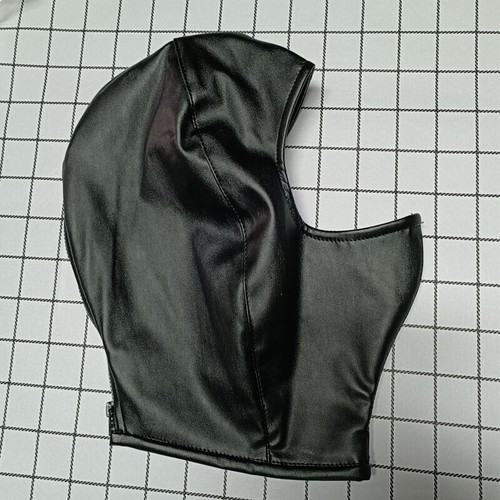 PU Leather Hood Head Mask Head Harness Strap Headgear Binding Slaves ...