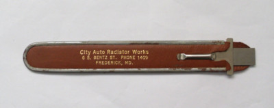 City Auto Radiator Works 6 S. Bentz St Frederick Md 6" Metal ...