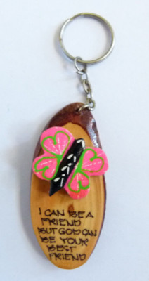 VINTAGE BAGUIO CITY PHILIPPINES WOOD KEYRING KEY CHAIN | eBay