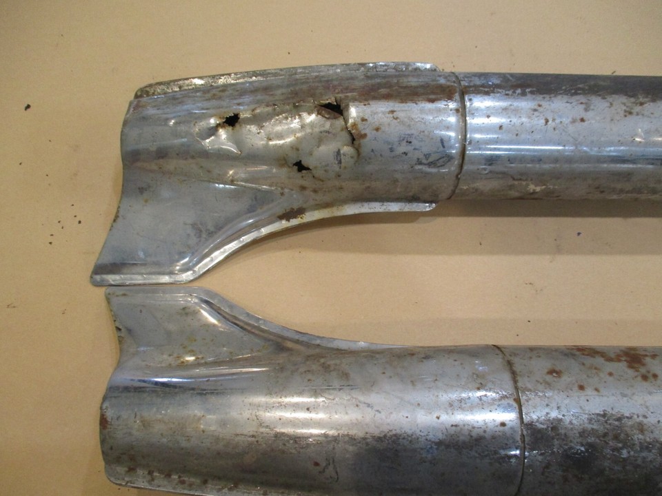Harley Davidson Panhead shovelhead exhaust pipes shark fins | eBay