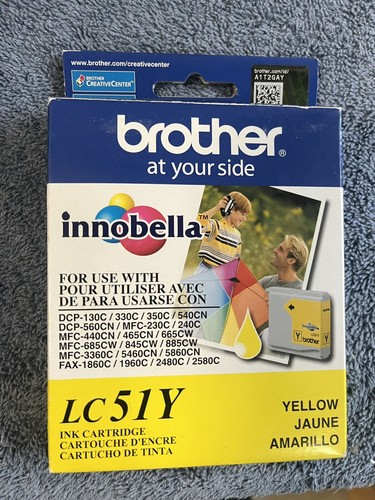 Brother LC51Y LC51 Yellow Ink Cartridge Genuine Free Shipping | eBay