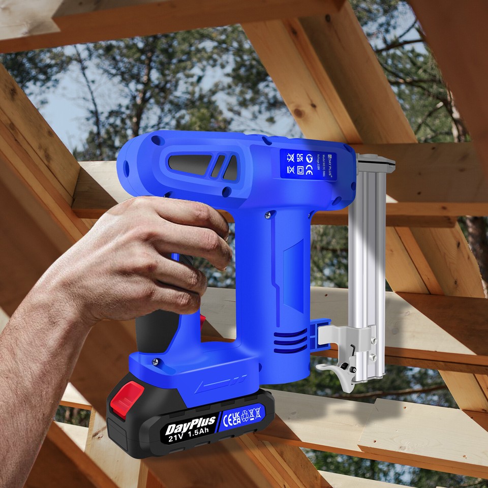 Electric Staple Nail Gun Tacker Upholstery Carpet Fabric Thin Wood Nail ...