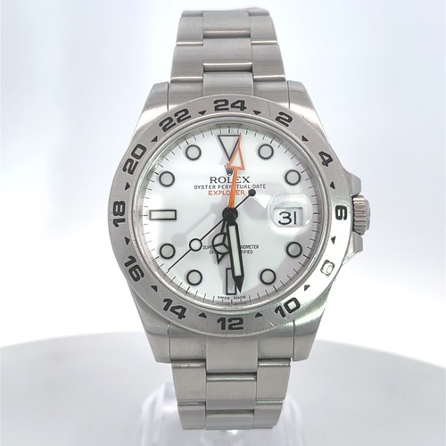 Rolex Explorer II 216570 White Dial Oyster Band B&P 2014 | eBay